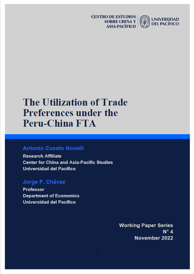 The Utilization of Trade Preferences under the Peru-China FTA - Centro ...
